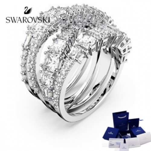 . Swarovski Twist Wrap Corte Misto , Enrolamento , Anel Com Caixa De ...