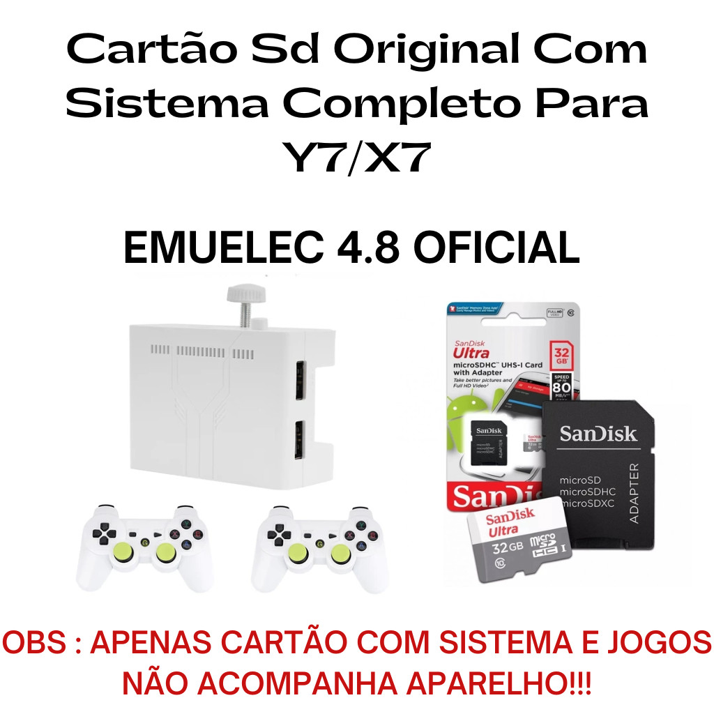 Cartão SD Original Com Sistema Para Game Stick Y7 /X7 Versão Atualizada ...