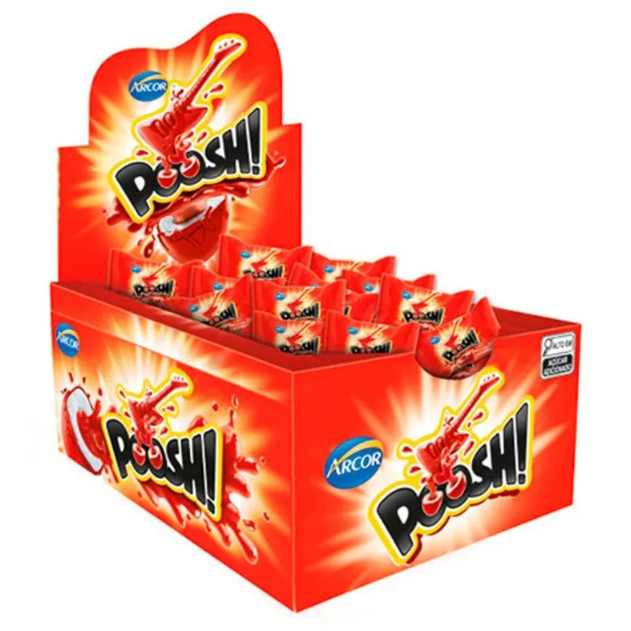 Chiclete Poosh Morango Com 40 Unidades De 5g | Shopee Brasil