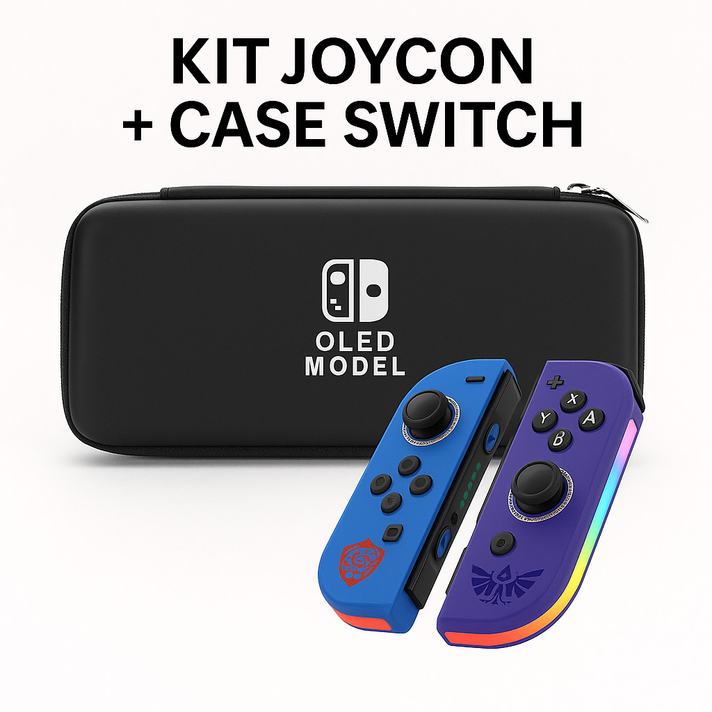 Kit JOYCON Edição Zelda Com Led + Case Nintendo Switch Oled Para ...