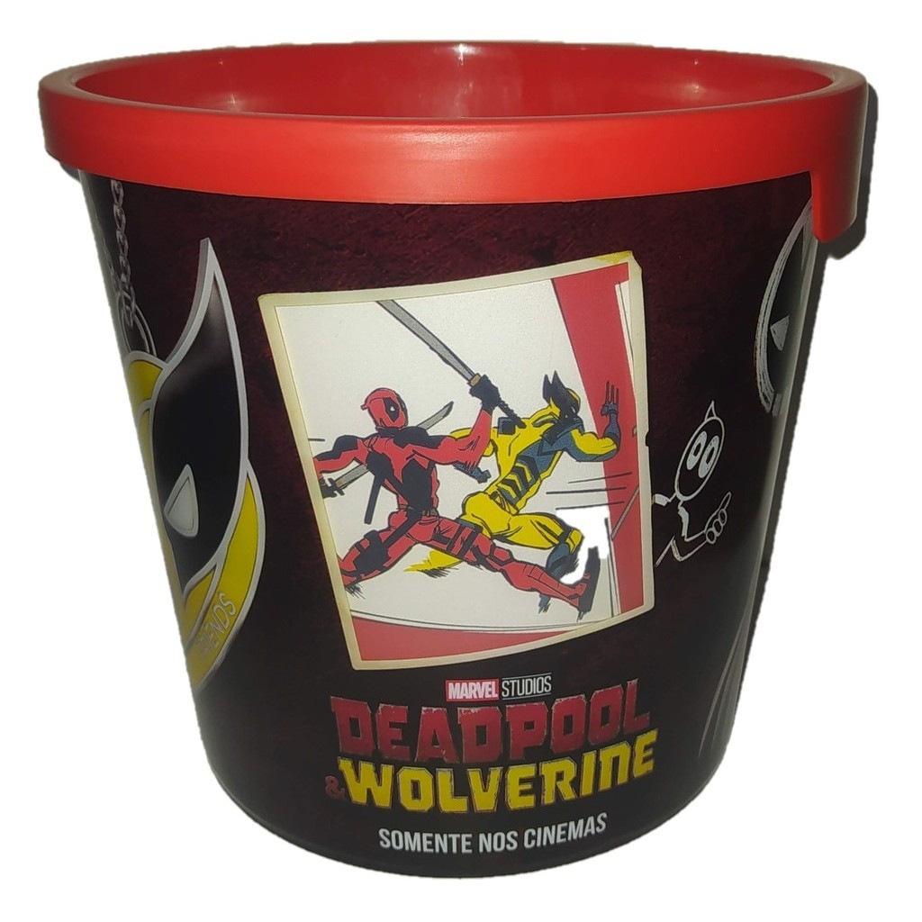 Balde Deadpool Wolverine Moviecom Cine A Cine 3 Pote Giro Interno ...