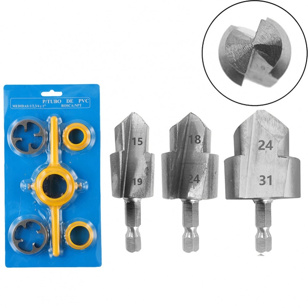 Conjunto De Brocas De Passo Para Corte Suave De Tubos De PVC E Plástico ...