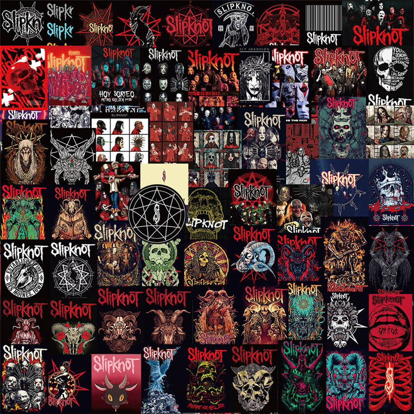 100Pcs/Set Slipknot . Adesivos Rock Band Autocolantes À Prova D'água Da ...