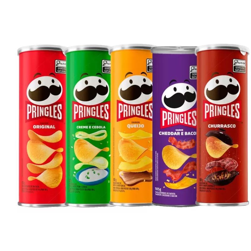 Combo Pringles Sabores Sortido 5 Unidades Kit | Shopee Brasil
