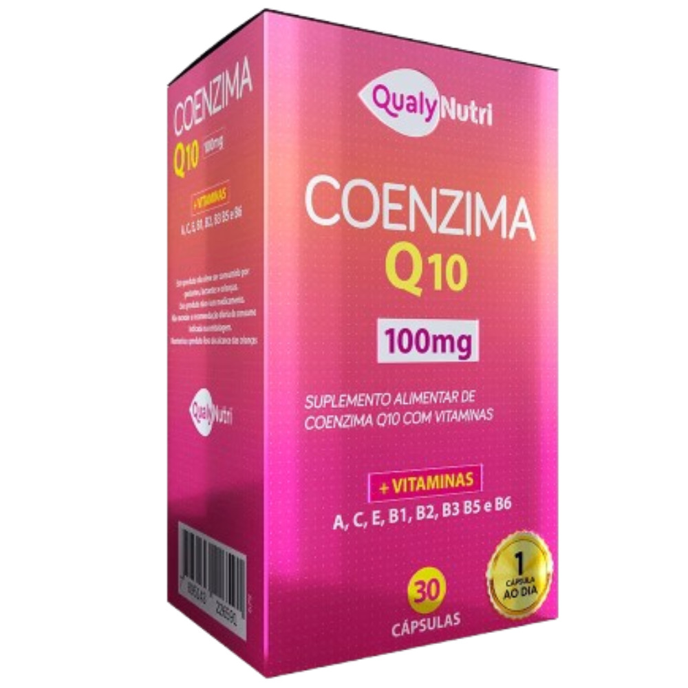 Coenzima Q10 100MG + Vit C/30 Cápsulas - Qualy Nutri | Shopee Brasil