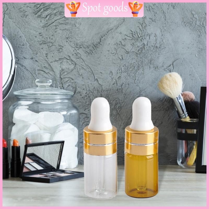 Vavavava 10 Pcs 3ml 5ml Frasco Conta-Gotas Vidro Transparente ...