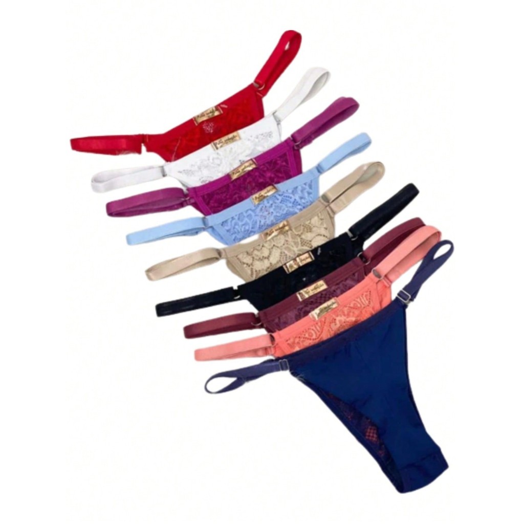 Calcinhas de Regulagem c/ Renda Fio Dental Duplo Regulagem Sexy Luxo ...