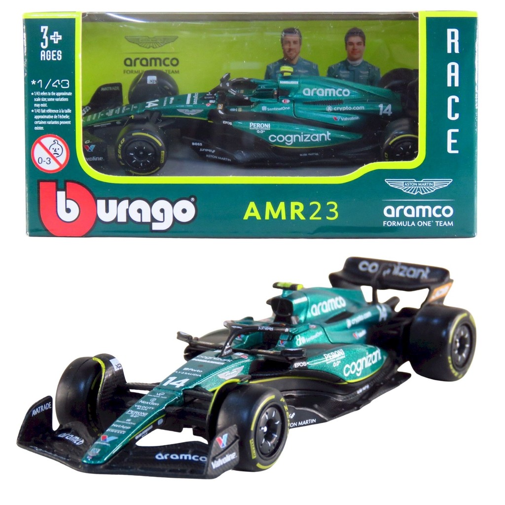 Aston Martin AMR23 - Fernando Alonso #14 - Formula 1 2023 - Aston Martin Aramco F1 Team - 1/43 ...