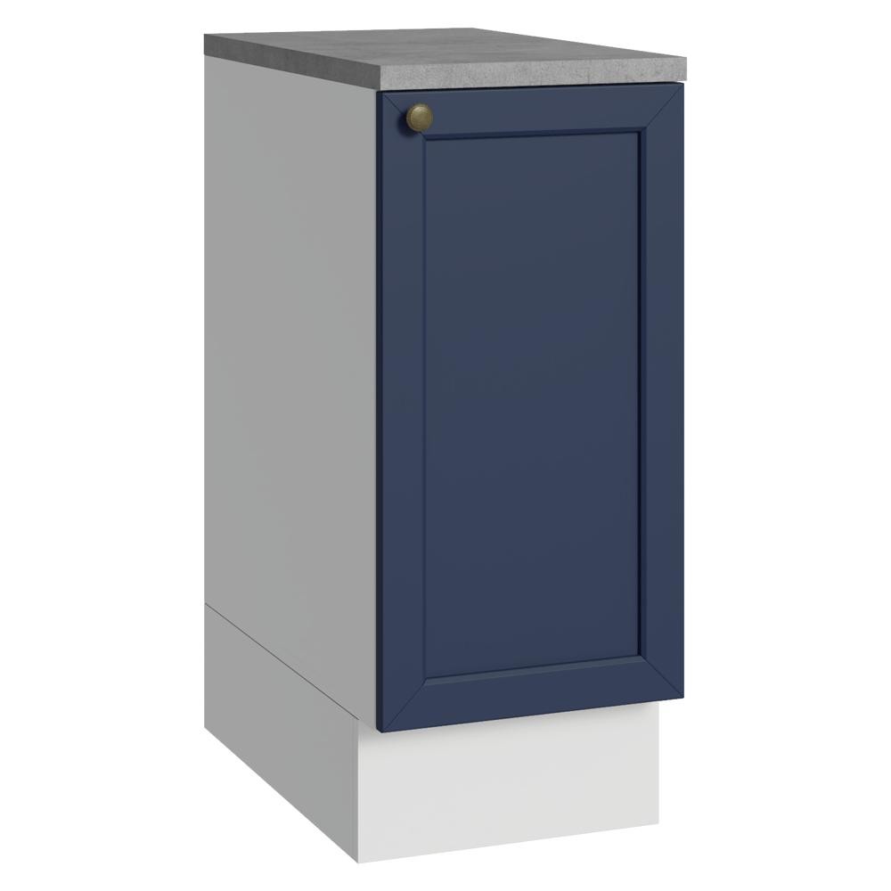 Balcão de Cozinha 35 cm 1 Porta Branco/Azul Vik Madesa | Shopee Brasil