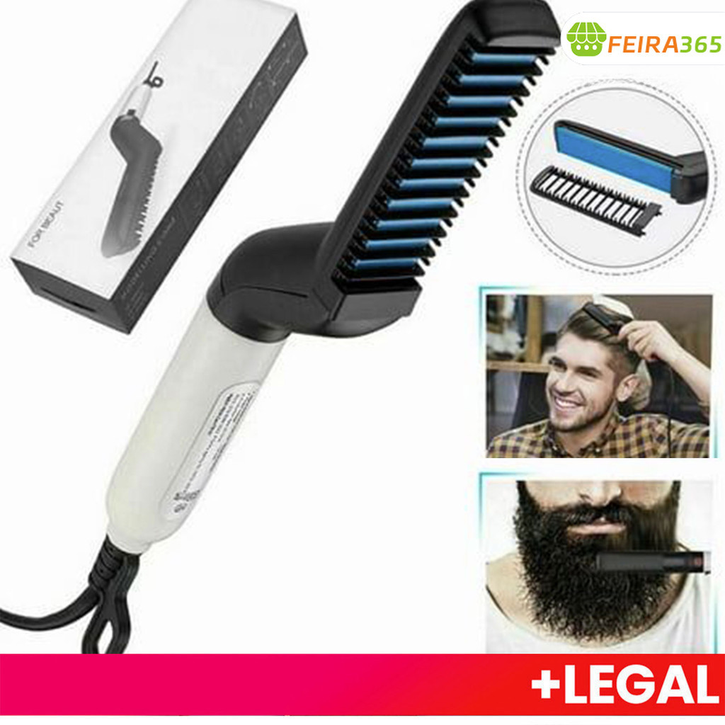 Estilo de ferro portátil barba cabelo masculino barba escova de barba ...