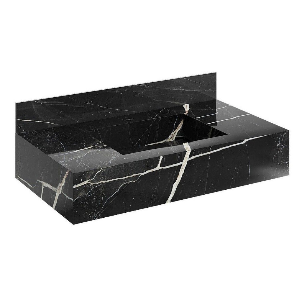 Bancada em Porcelanato para Banheiro Completa Alto Padrão 80cm X 15cm ...