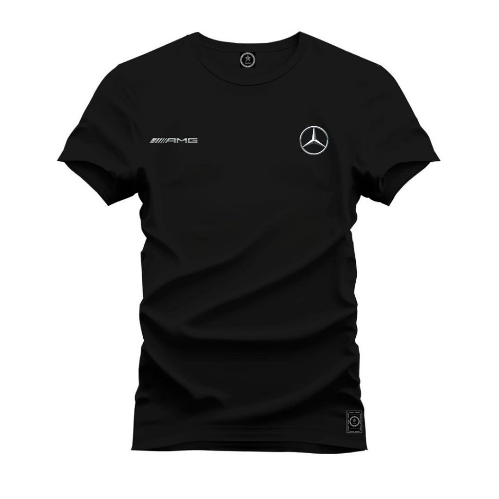 Camiseta Mercedes AMG Gola Redonda Básica – Peça Essencial 100% Algodão ...