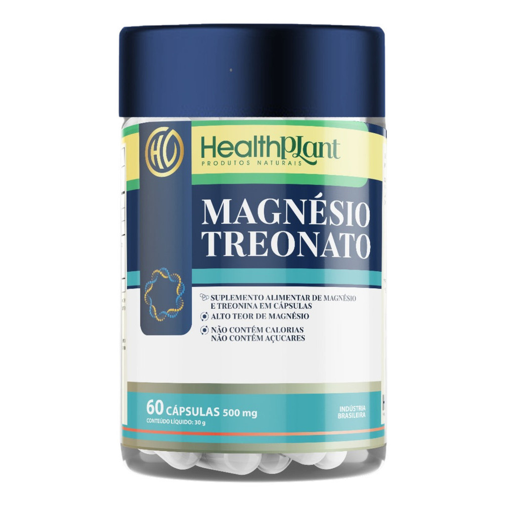 Magnésio Treonina Treonato Concentrado 100mg 60 Cápsulas | Shopee Brasil