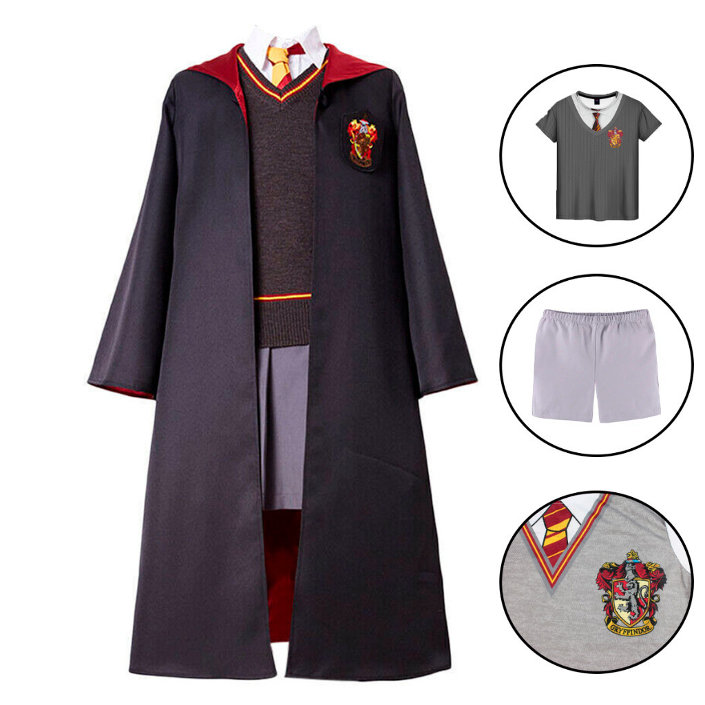 Fantasia Capa Harry Potter Grifinória Hermione Infantil Cosplay ...