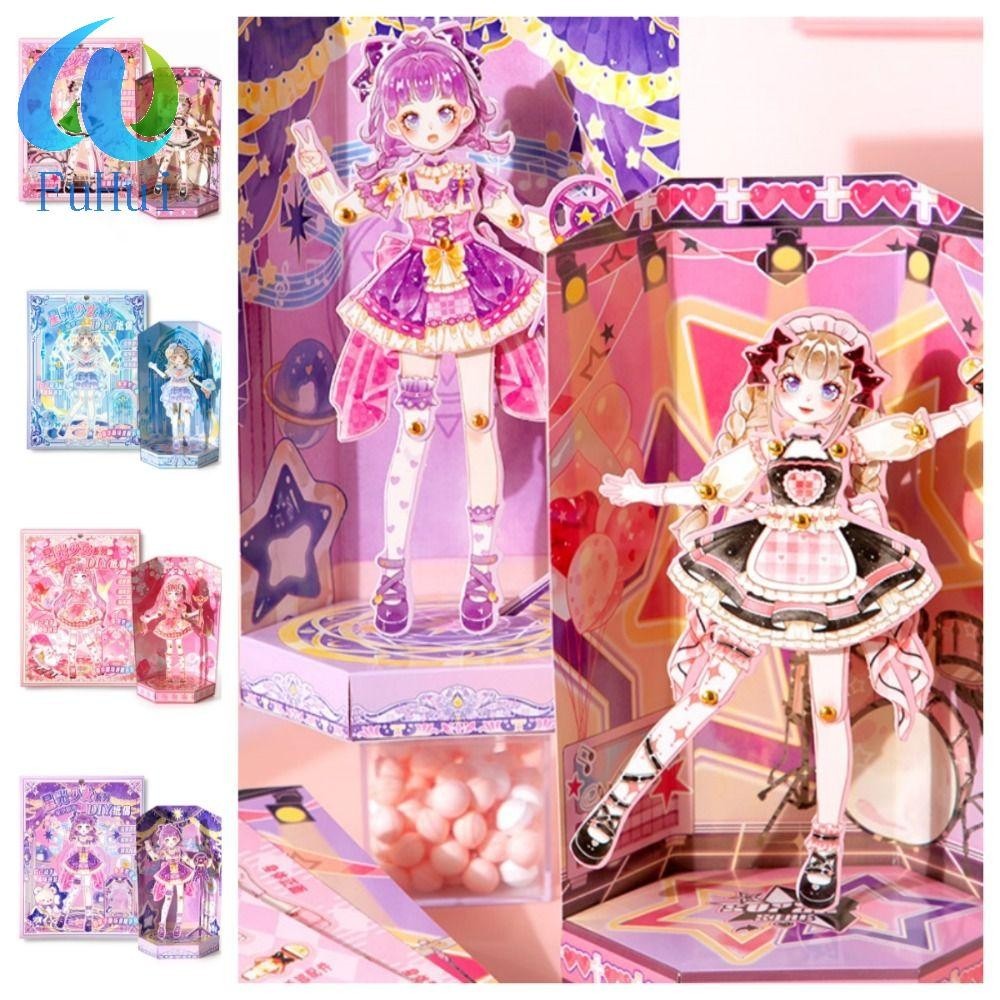 FUHUI Girls 3D Paper Doll , Anime Activity Books Montessori DIY Puppet ... FUHUI Girls 3D Paper Doll , Anime Activity Books Montessori DIY Puppet ...