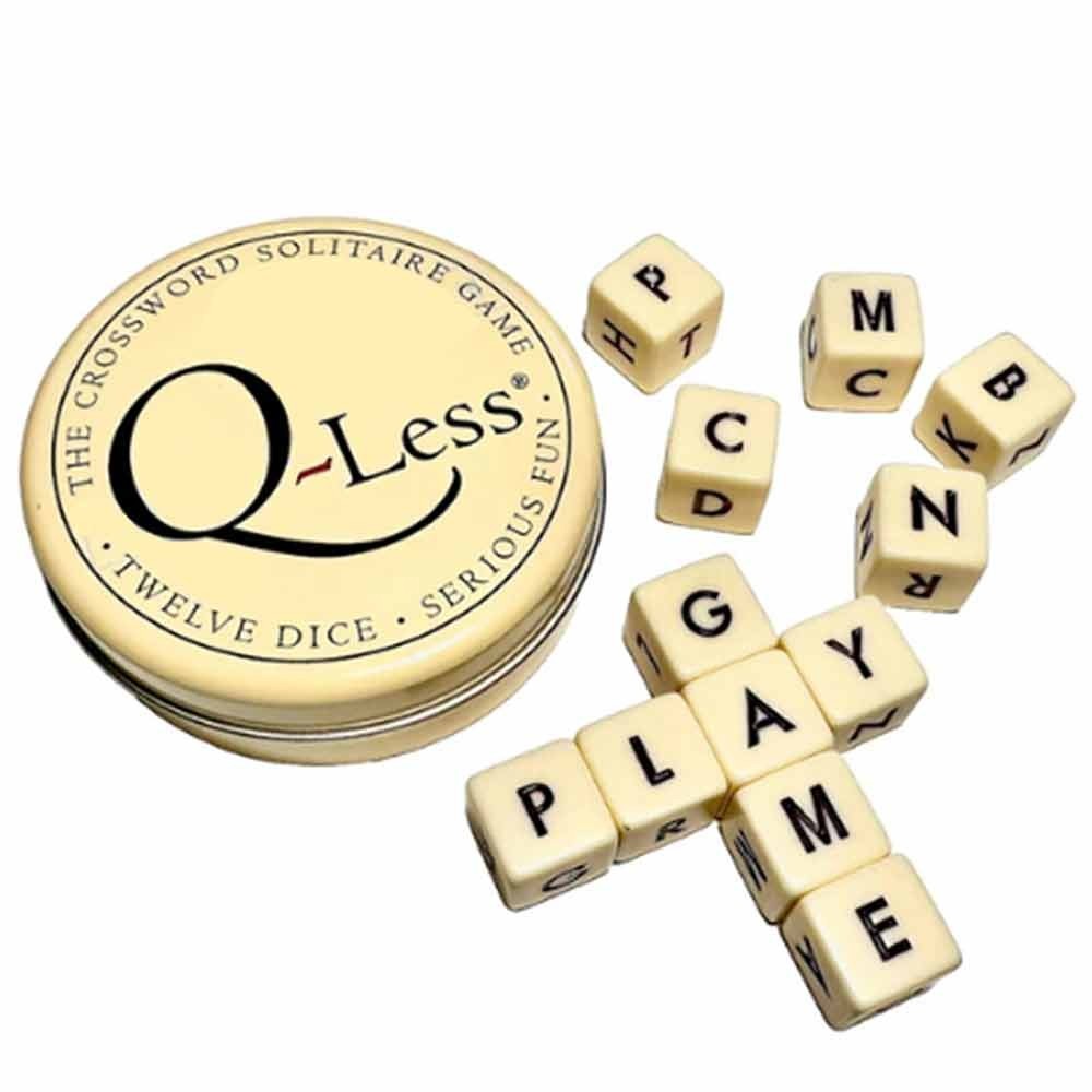 2024 Qless Dice Game with Twelve Dice Letters,The Crossword Solitaire ...