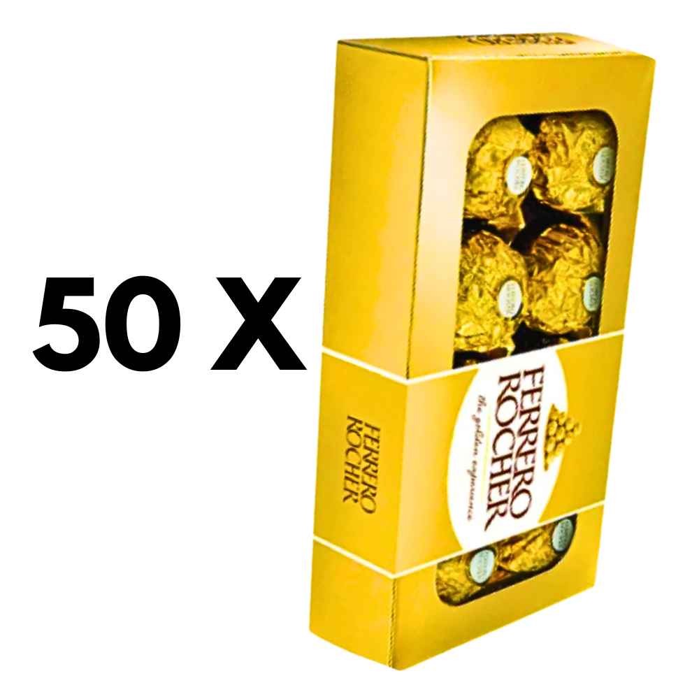 Kit 50 Bandejas Chocolates Ferrero Rocher T8- 8 Bombons Cada | Shopee ...