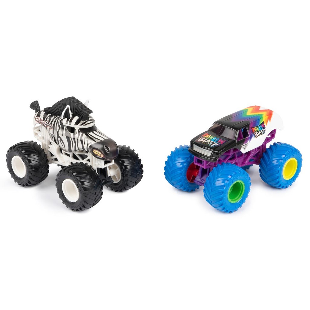 Monster Jam Double Down Showdown - Racing Stripes vs Rainbow Blast ...