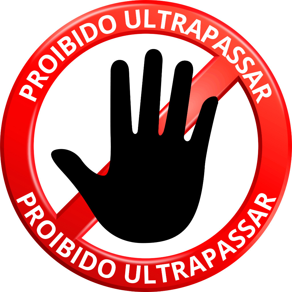 ADESIVO PLACA AVISO SINALIZAÇÃO ATENÇÃO PROIBIDO ULTRAPASSAR REDONDA 10 ...