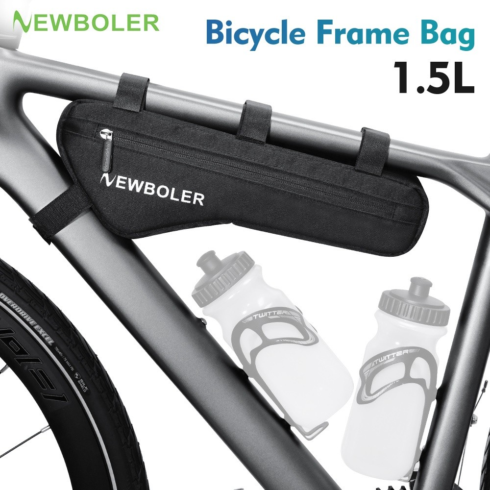 NEWBOLER Bolsa Triangular Para Bicicleta , À Prova D'água , 1.5L , Quadro De Estrada , Tubo ...