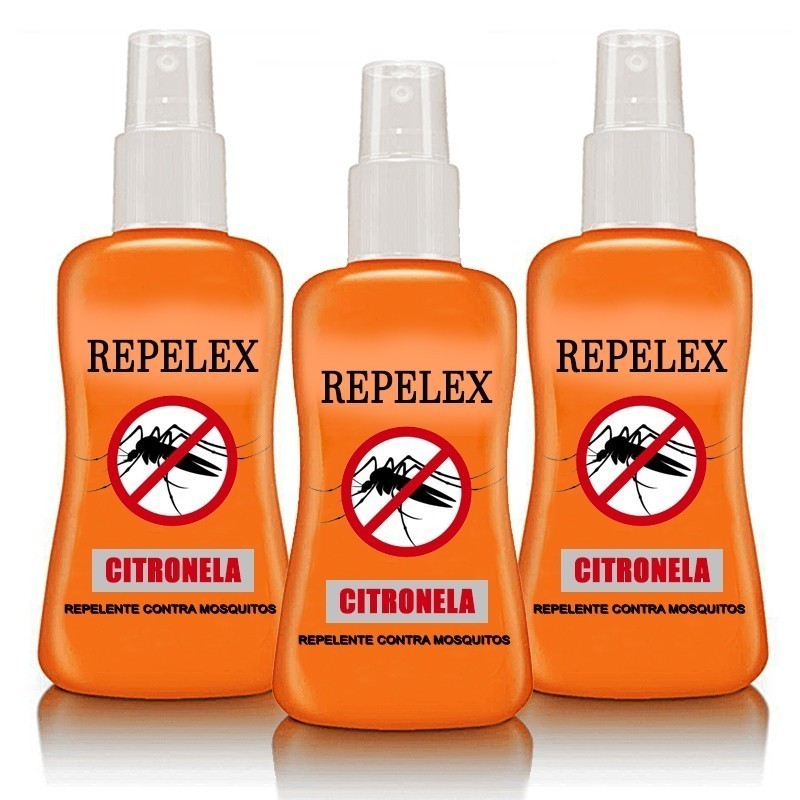 kit 3 Repelente Spray Citronela Contra Insetos e Mosquitos Repelex ...