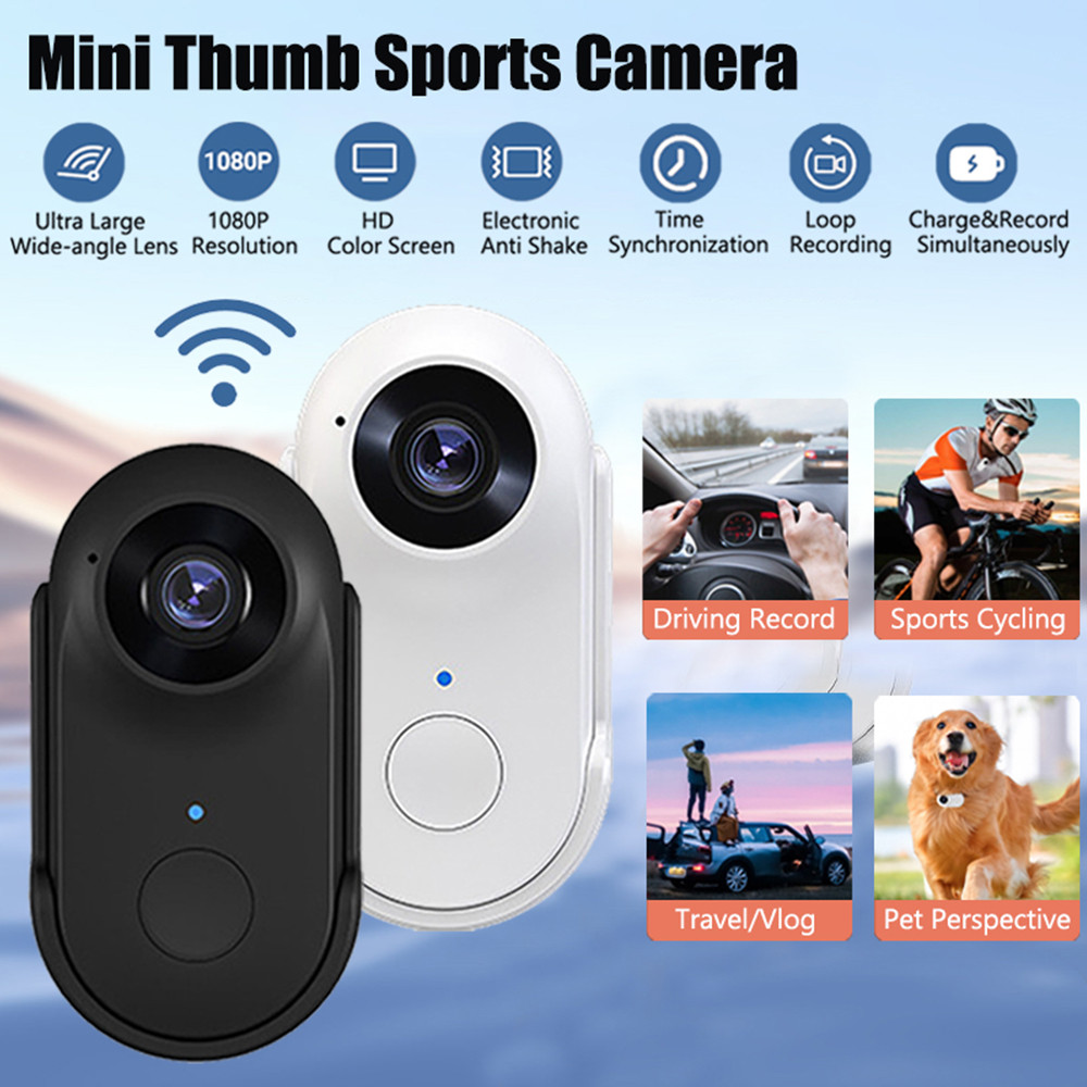 Câmera De Ação WiFi HD 1080P-Bodycam De Tamanho Polegar 128 Gb Com ...