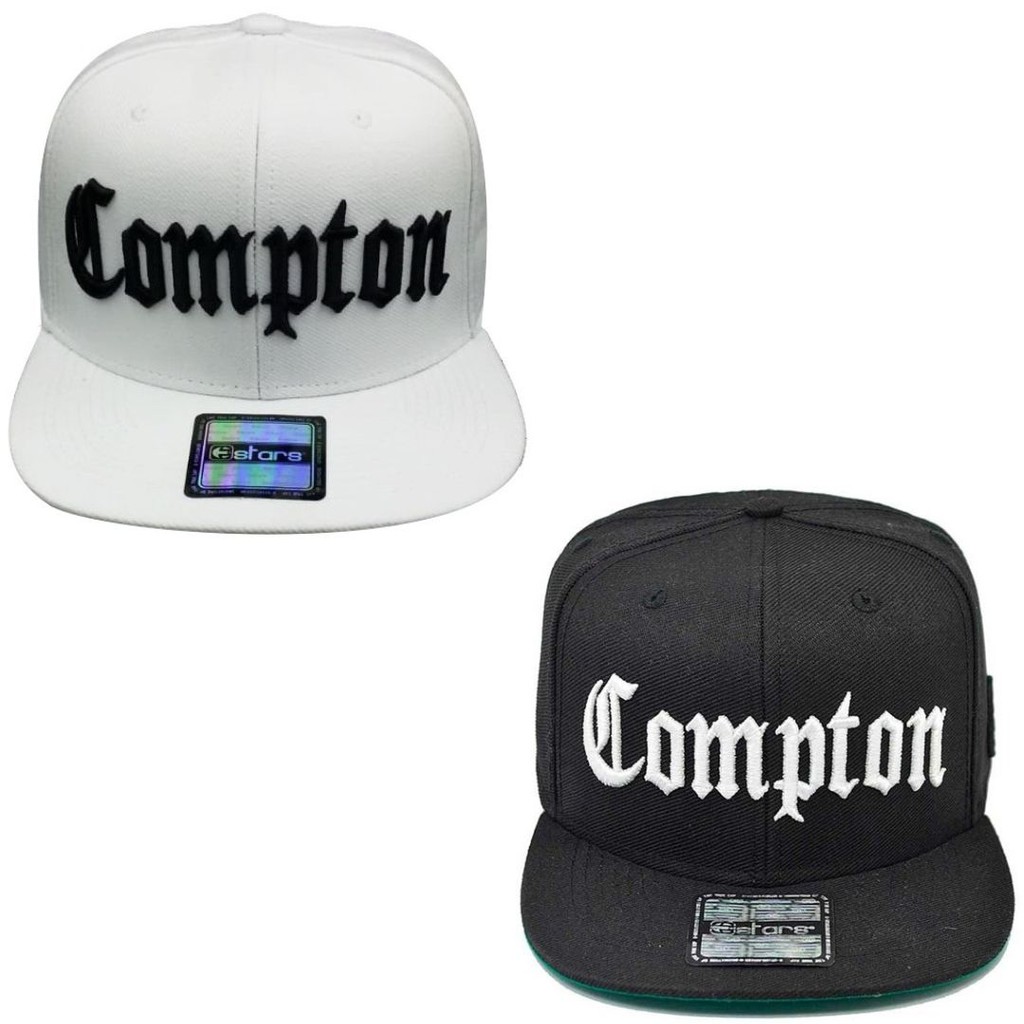 Boné E-STARS Underground Compton Bordado Aba Reta Original HIP HOP ...