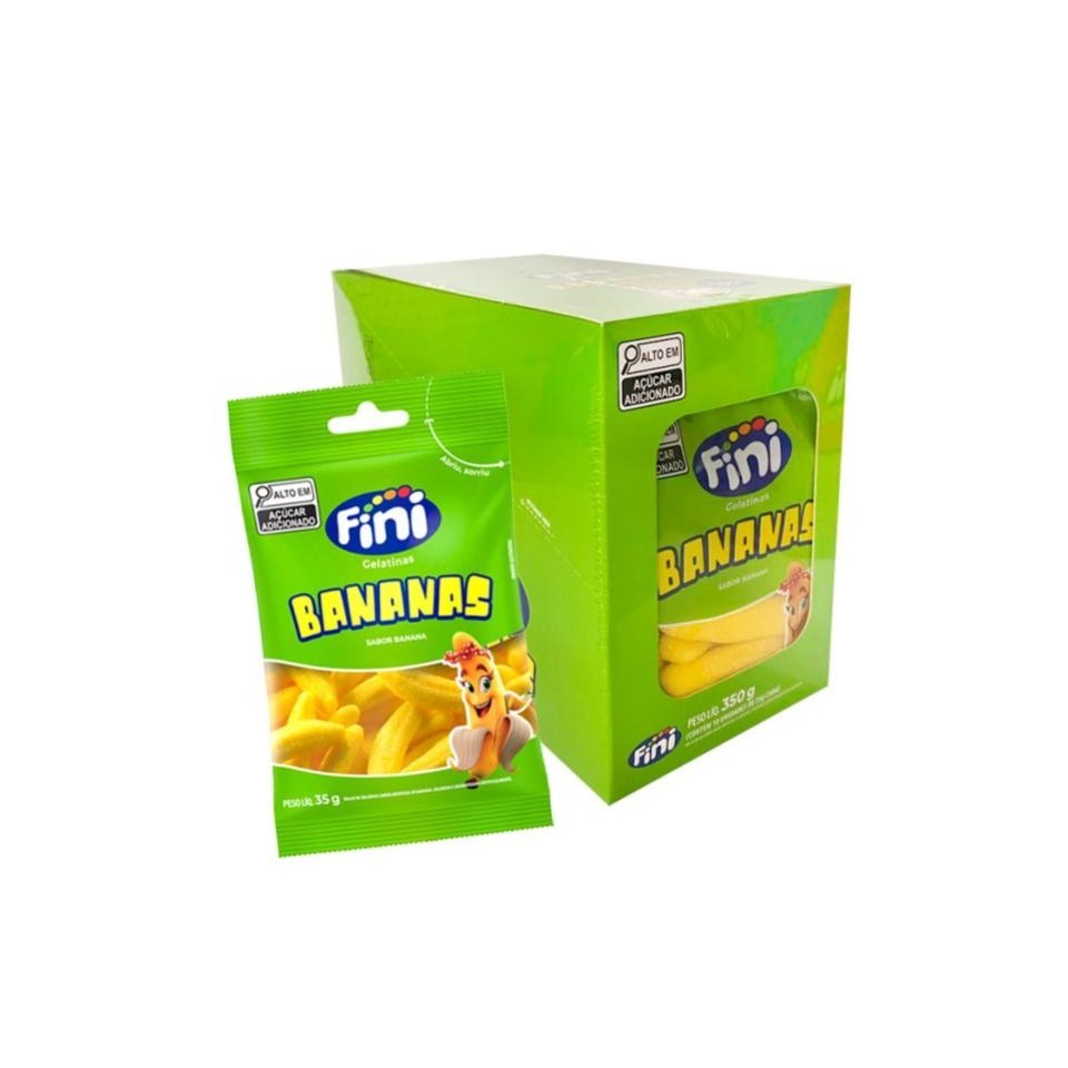 Bala Fini Bananas C/ 10un 350g | Shopee Brasil
