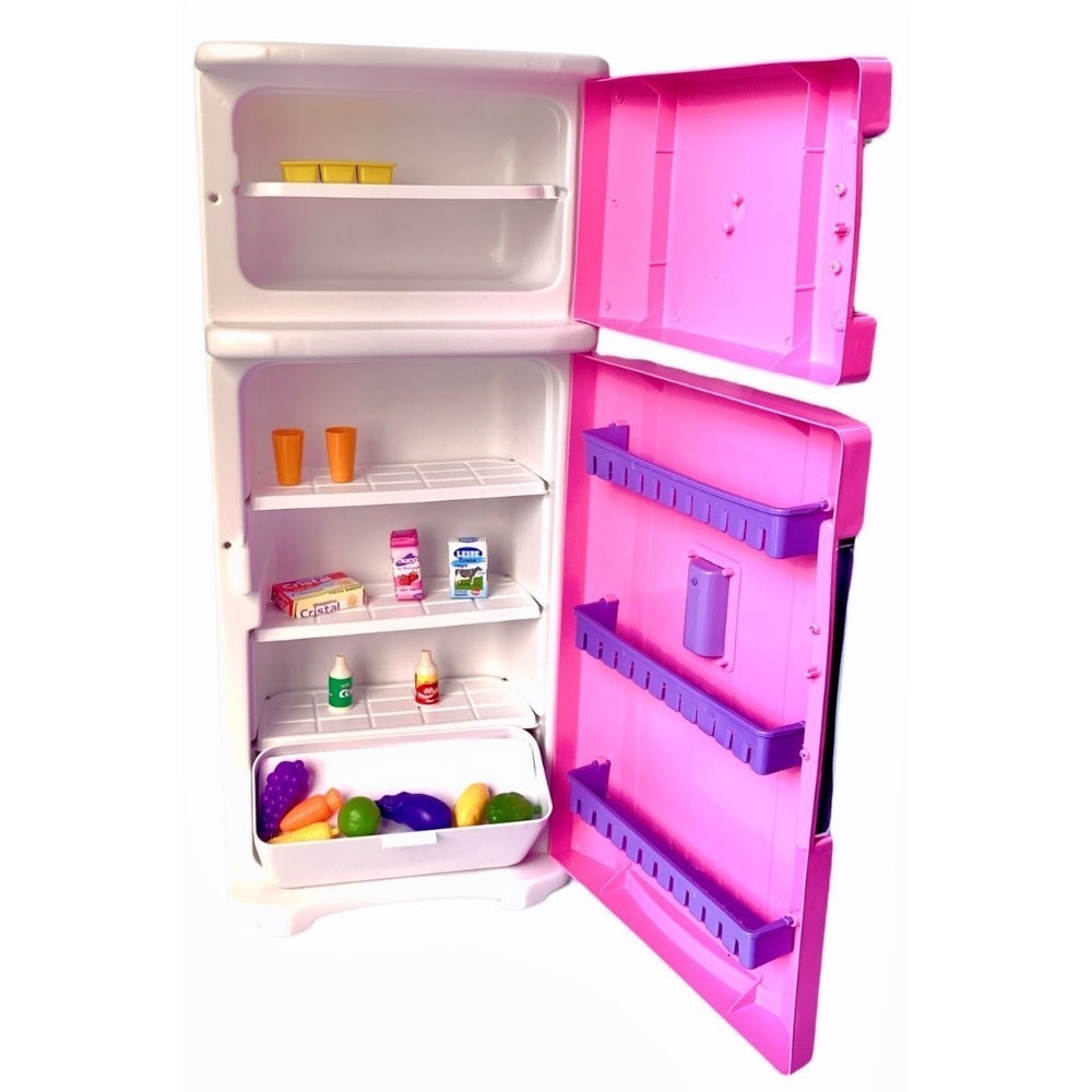 Mini Geladeira Infantil Cozinha Criança Grande Menina Rosa | Shopee Brasil