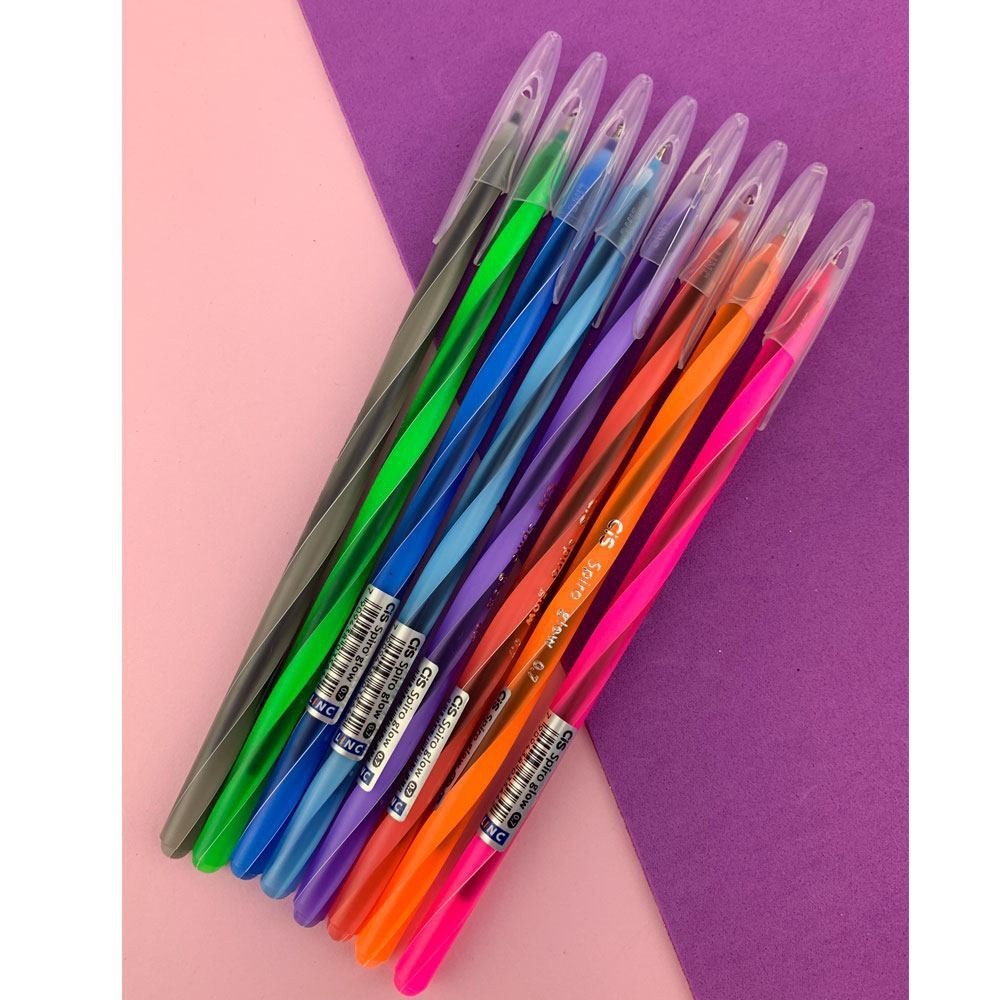 Kit 3 Caneta Cis Spiro Ponta Agulha Ultra Fina Corpo Longo 0.7mm ...