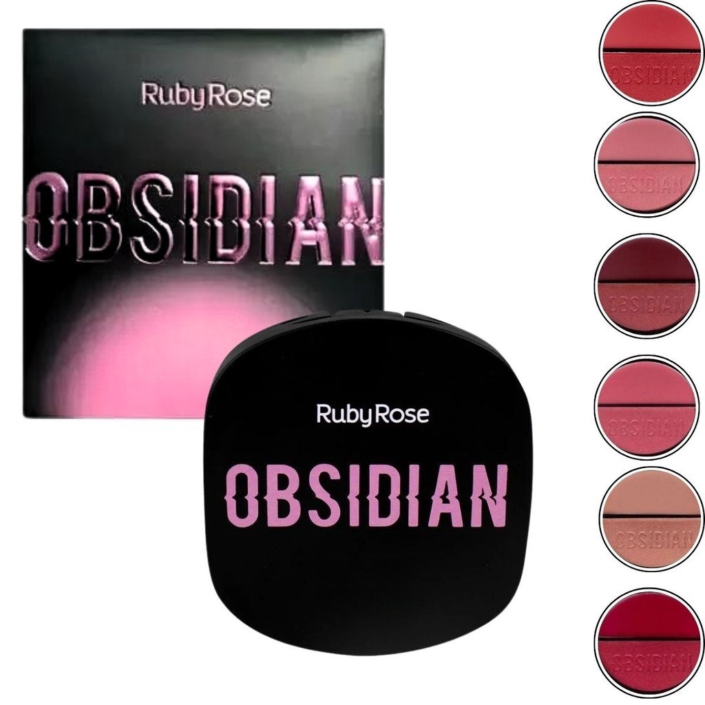 Blush Duo Cremoso Compacto Gemini Obsidian - Ruby Rose | Shopee Brasil