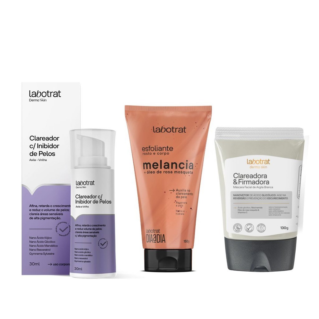 Kit Clareador Labotrat - Esfoliante Melancia 150g + Máscara Argila ...