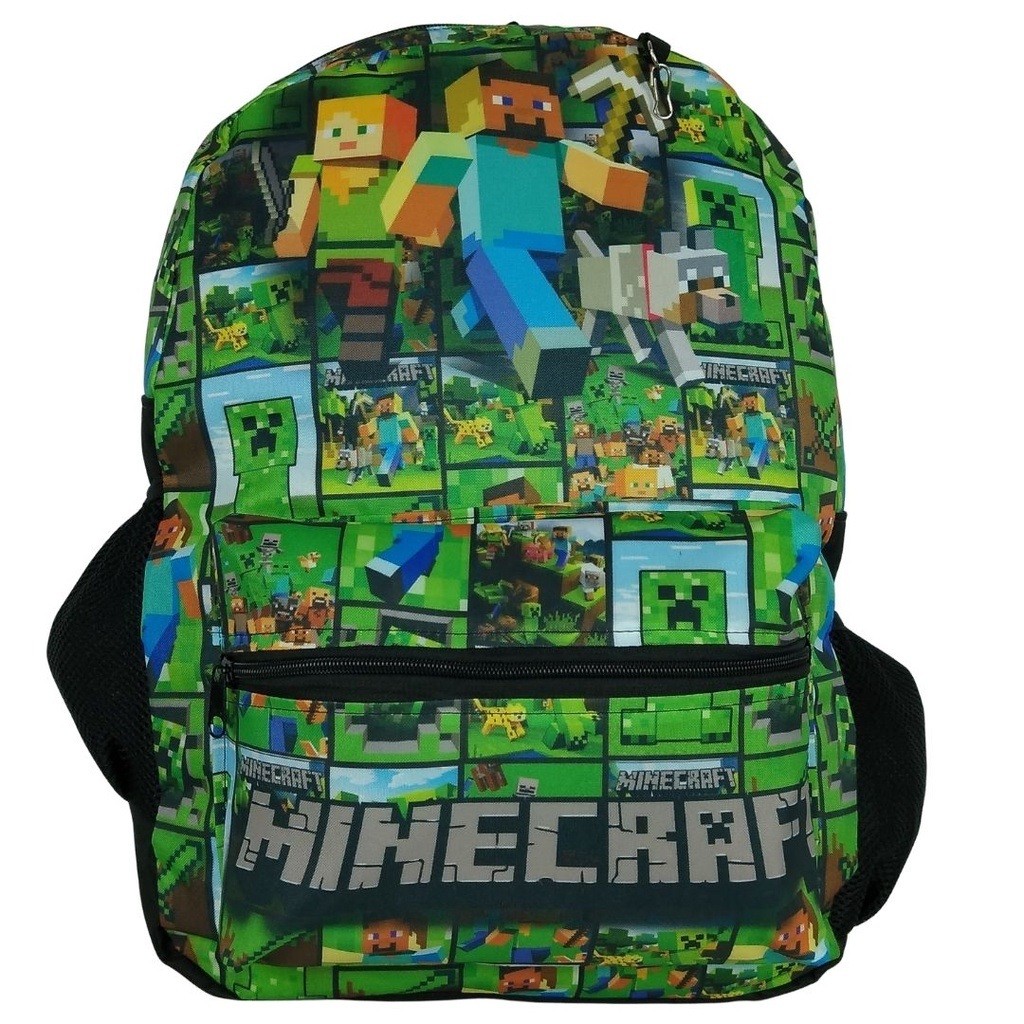 Mochila Minecraft Escolar Gamer Infantil Juvenil de Costas | Shopee Brasil