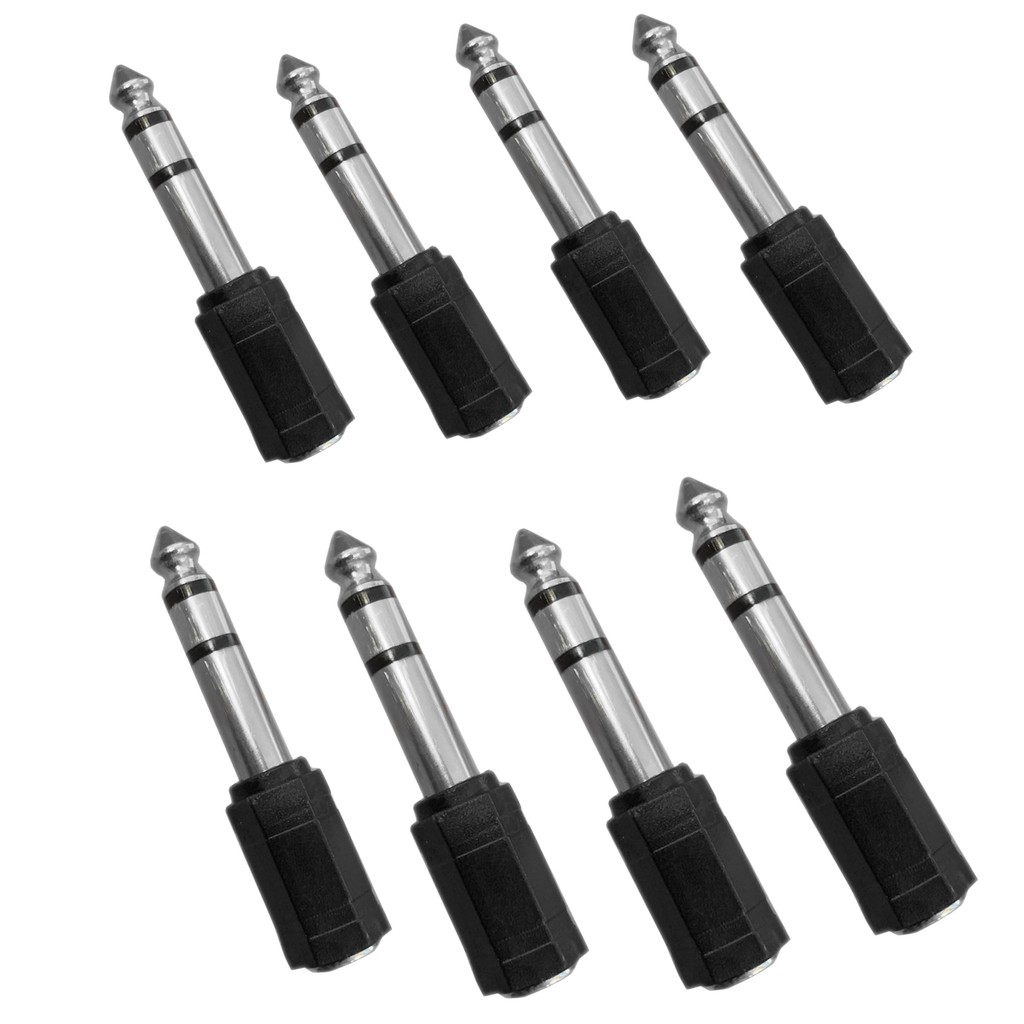 KIT 8 Adaptador P10 stereo Macho x P2 stereo Femea PVC | Shopee Brasil