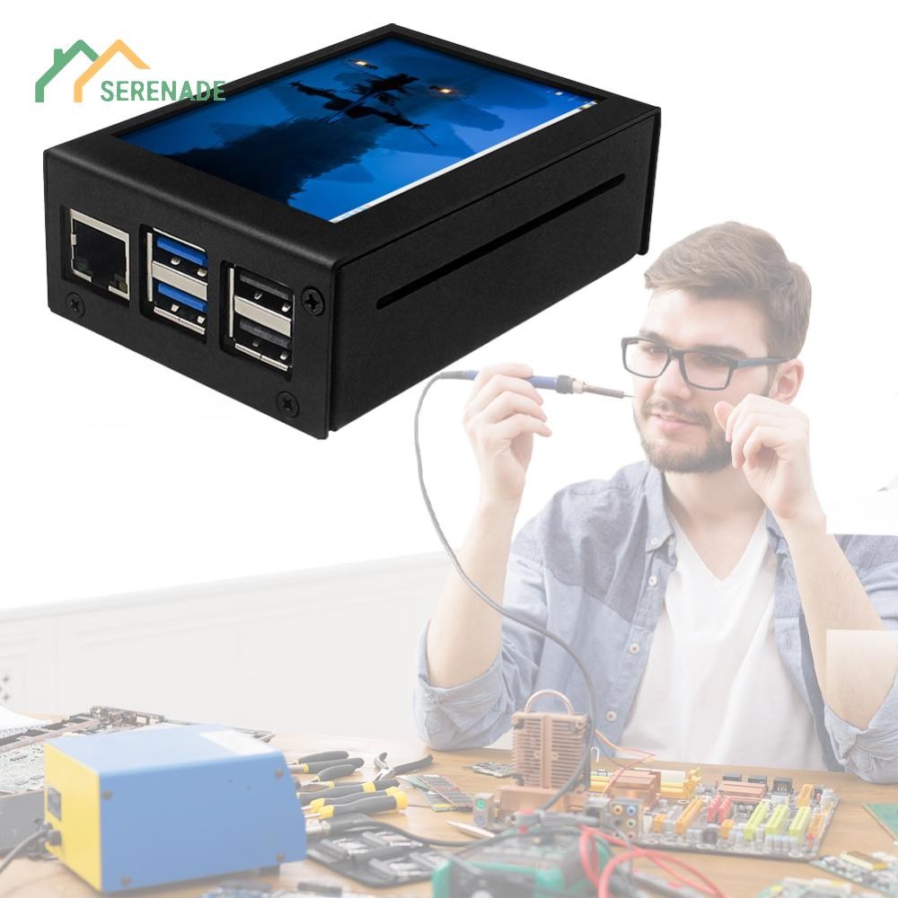 Para Raspberry Pi 5 Caixa De Metal TFT Display LCD GPIO Monitor 3.5 Polegada Caso Instalar ...