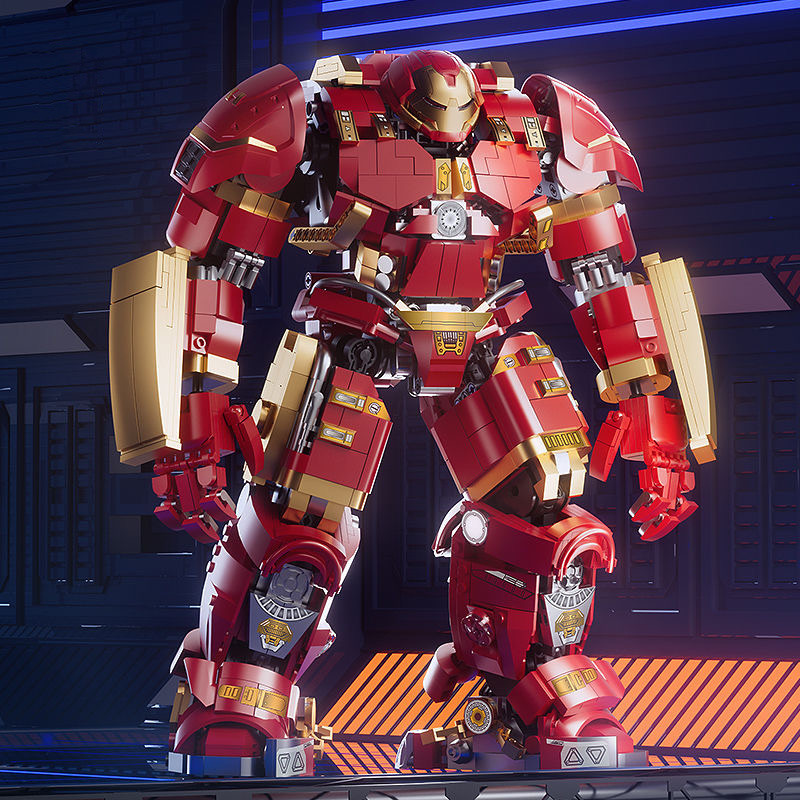 Compatível com Lego Iron Man Anti-Hulk Armor Montagem de blocos de ...