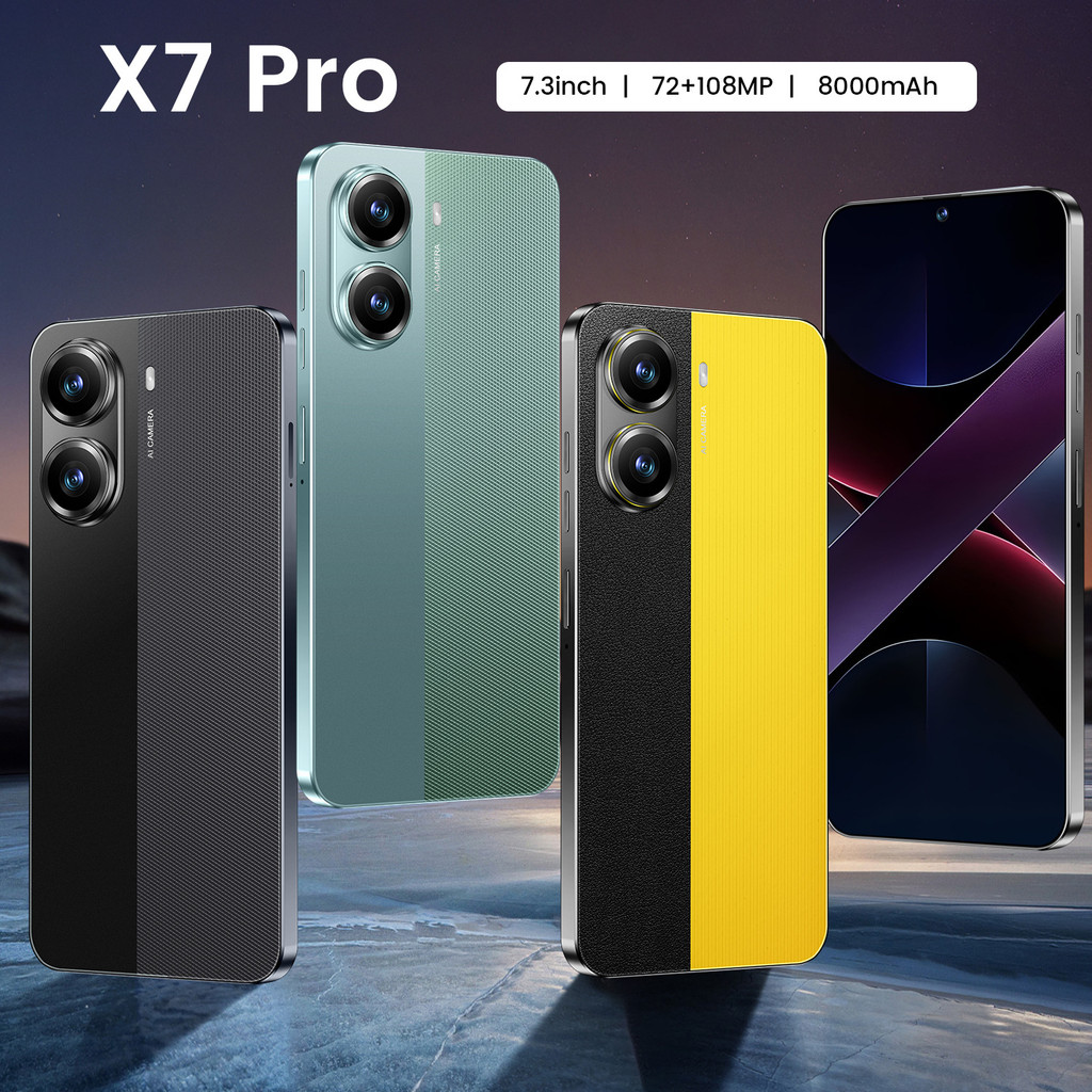 2025 Novo Telefone Celular X7 Pro Android 16 + 1TB smartphone 7.3 Tela ...