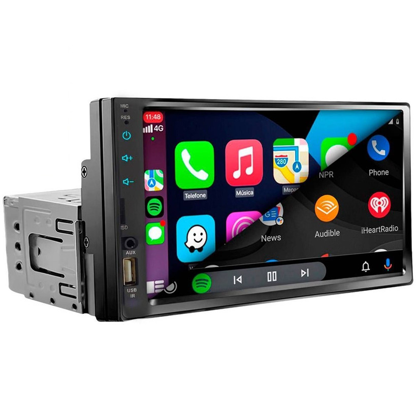 Central Multimídia Mp5 1Din 2Din 7 Carplay Android Auto Espelhamento USB Bluetooth | Shopee Brasil