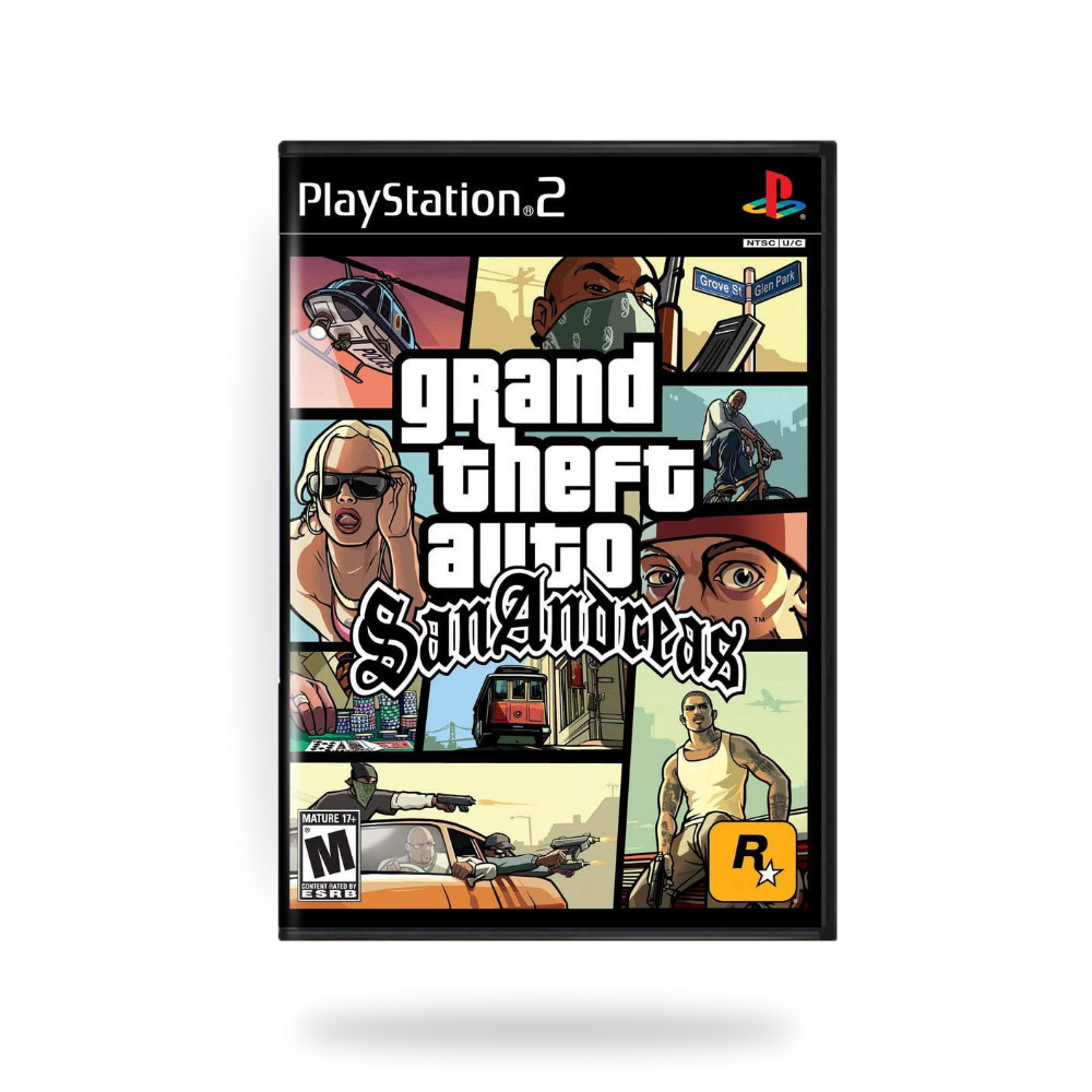 Grand Theft Auto San Andreas GTA San Andreas Black Label PS2 Original ...