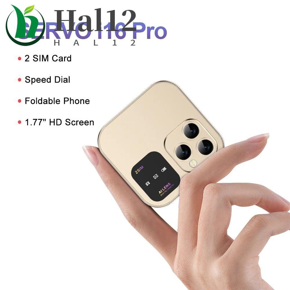 HALB Mini Flip Mobile Phone , I16Pro 2SIM Card Foldable , Reprodutor De Vídeo FM Rádio Discagem ...