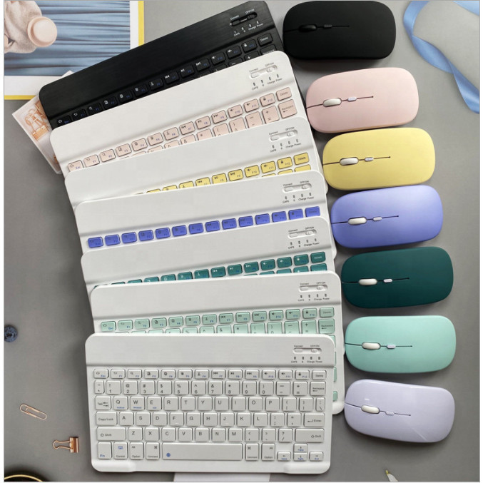 Local shipment 】 Wireless Teclado E Rato Macaron De 10 Polegadas Cores ...