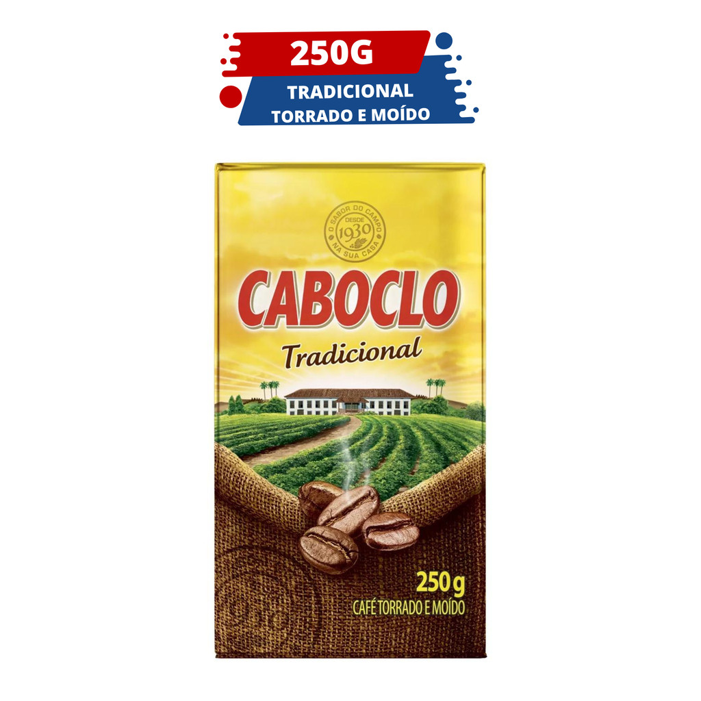 Cafe Caboclo Vacuo Torrado e Moido - 250g | CABOCLO | Shopee Brasil