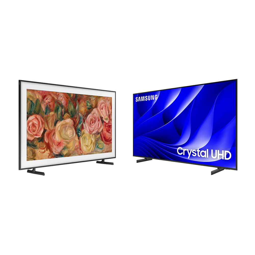 Smart Big TV 75" Crystal UHD 4K 75DU8000 2024 + Smart TV 32” QLED The Frame 32LS03C | Shopee Brasil