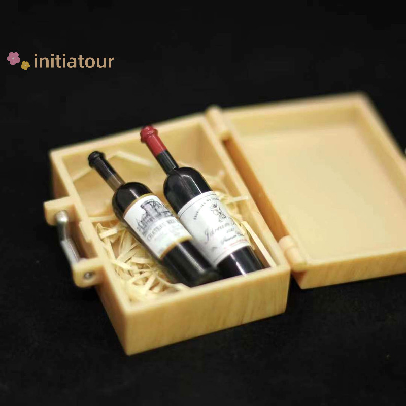 Initiatour 1Set 1 : 12 Dollhouse Miniatura Taça De Vinho Tinto Caixa ...