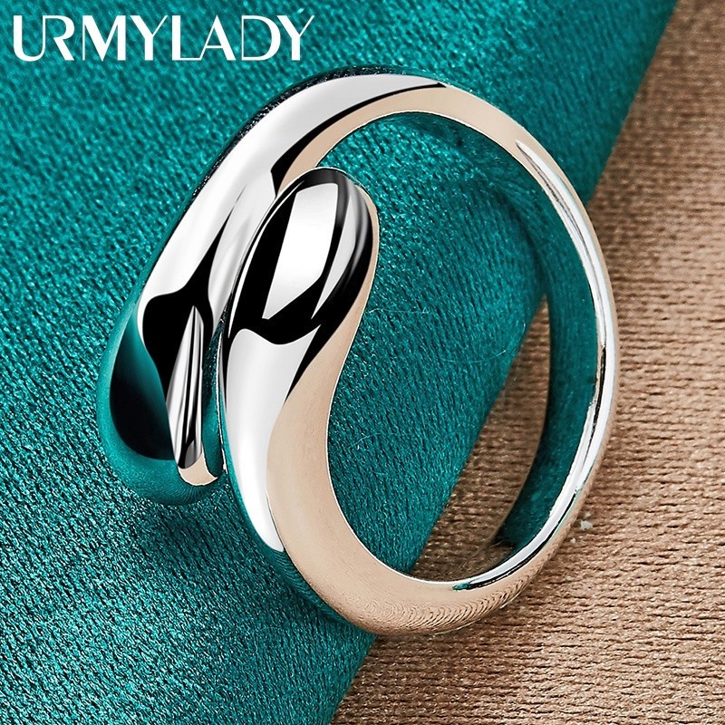 URMYLADY 925 Sterling Silver Drop Water Cross Ring For Women Noivado ...