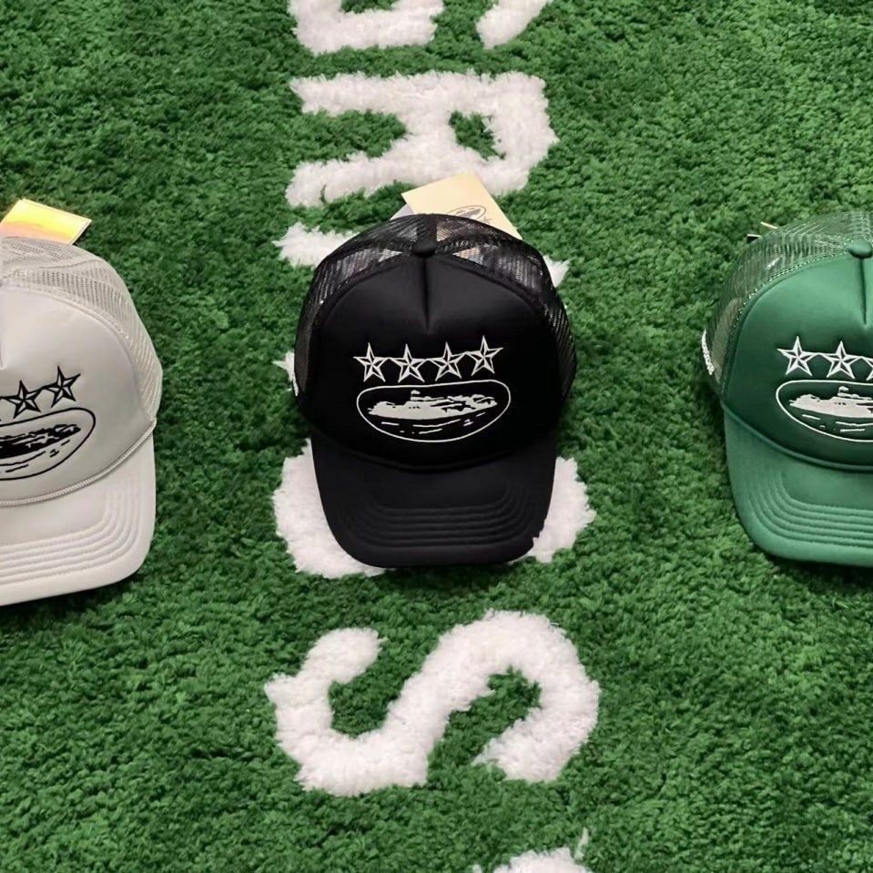 Boné Corteiz 4 Estrelas De Basebol Trendy All-Match Truck Malha Para O ...