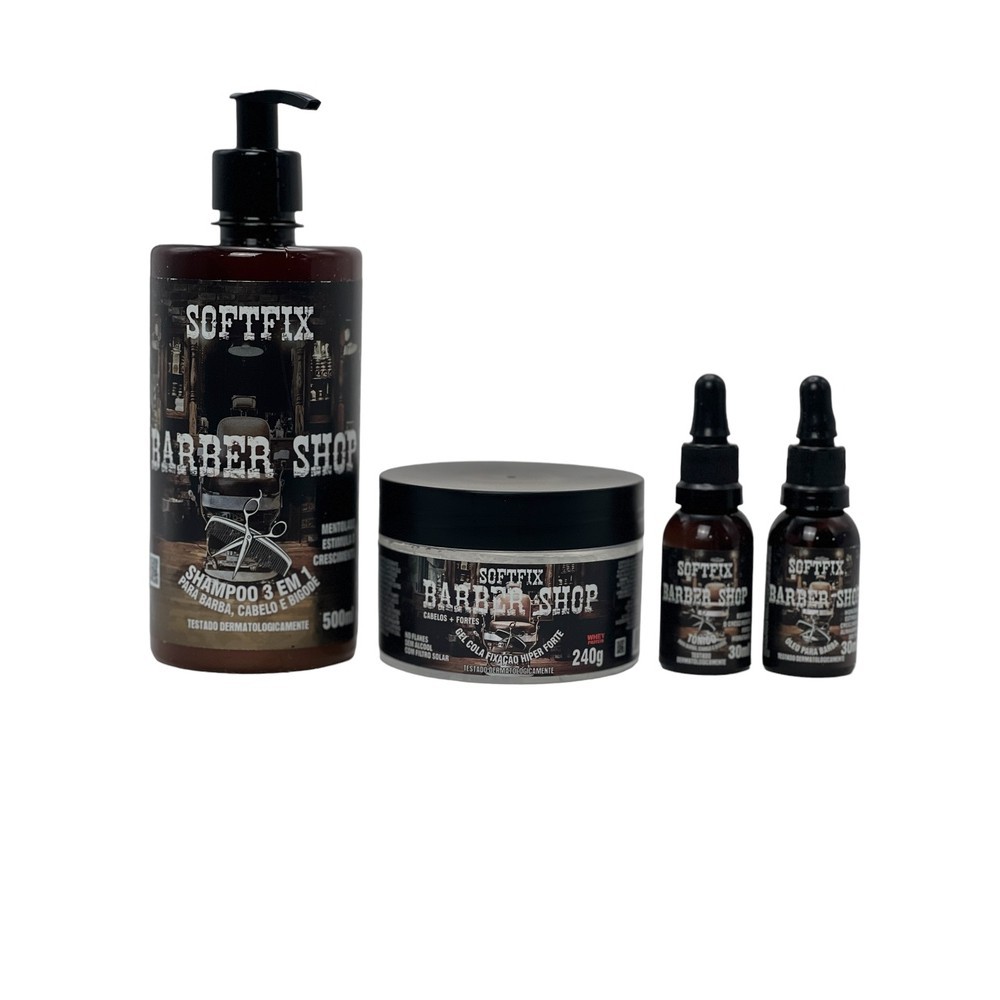 KIT BARBER SHOP 14 - SOFTFIX | Shopee Brasil