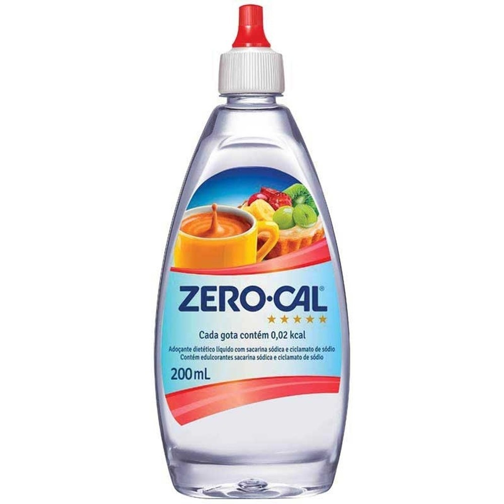Adocante Liquido Zero Cal Sacarina 200ml | Shopee Brasil