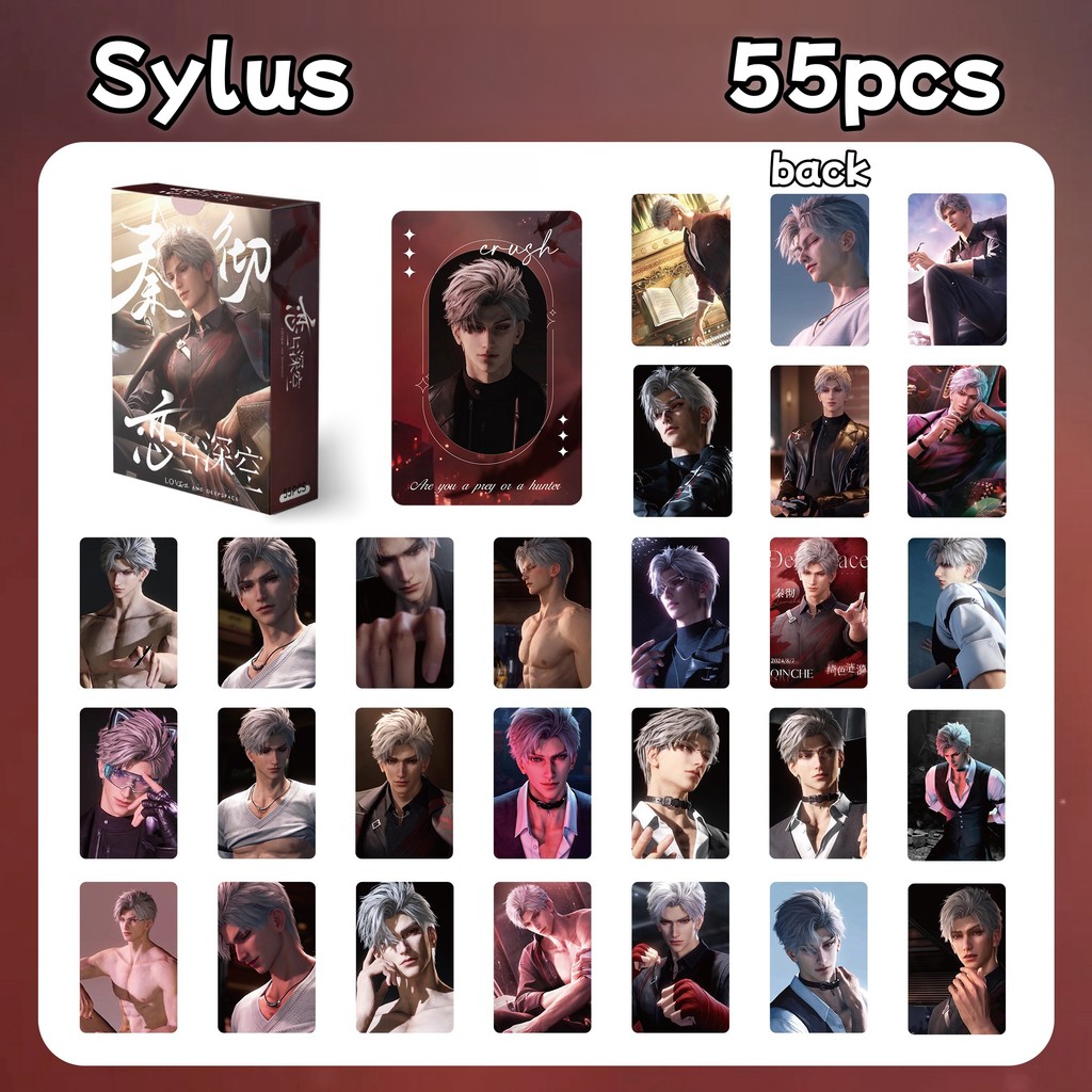 50-55pcs Manga Manhwa Love And Deep Space Light and Night Laser Holographic Lomo Cards EVOL×LOVE ...