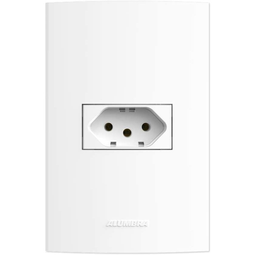 Conjunto De Tomada 2p +T 10A 4X2 Branca Inova Pro - Alumbra | Shopee Brasil